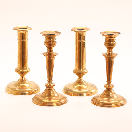 Ljusstakar 2 par, mässing, Skultuna bruk No 14 & 35. Belysning & Lampor ...