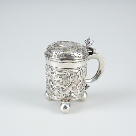 TANKARD, silver, Siluyanov Timofey Philippov, Moscow 1756. Silver ...