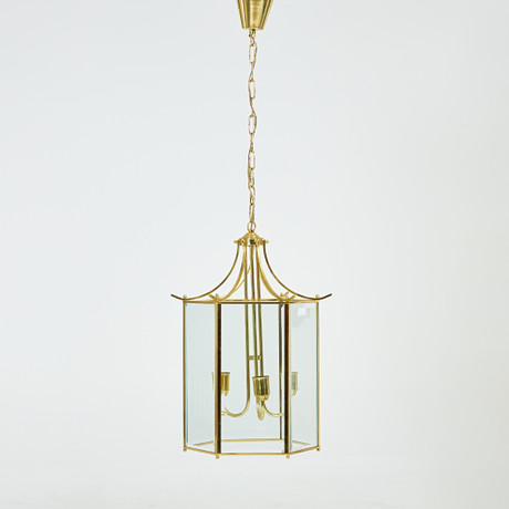 CEILING LAMP. Bellman's lantern, later parts of the 20th century, clear ...