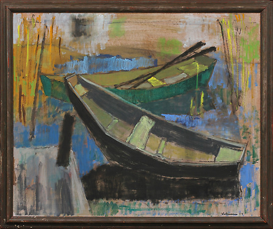 HARRY WICHMANN. Oak tree, oil on Board, signed. Art - Paintings - Auctionet