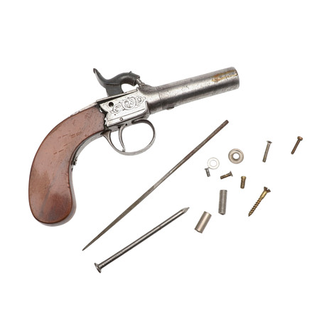 A 19TH CENTURY PERCUSSION POCKET PISTOL. Weapons & Militaria - Guns ...