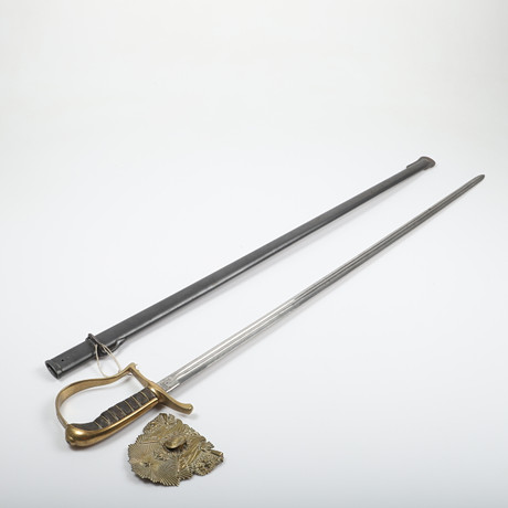 SABLE WITH ROD AND CAP BADGE, metal, fol. and Svalling, 19th century ...