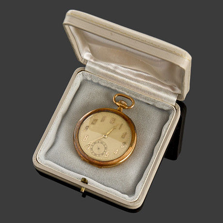 POCKET WATCH, Alpina, outer case in 14k gold, small seconds hand ...