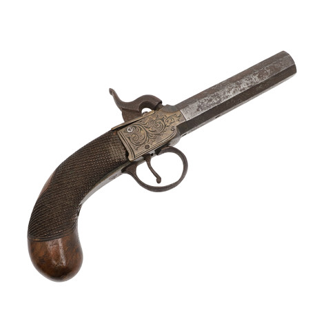 A 19TH CENTURY PERCUSSION POCKET PISTOL. Weapons & Militaria - Guns ...