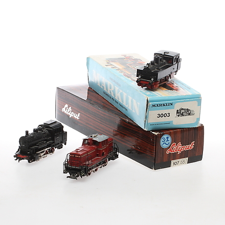 MÄRKLIN steam-engine 3003 in original box, steam-engine 3000 and small ...