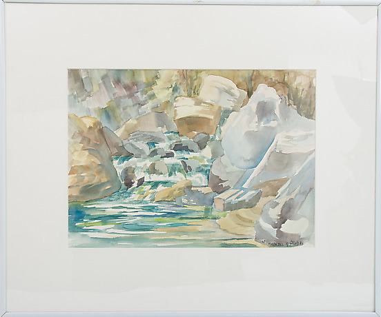 WERNER DIETZ. "Melezza", watercolour, signed. and that 1984. Art ...