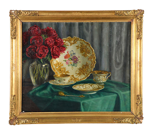 PAUL KRÜMMEL. "Meissen Porcelain", still life. Art - Paintings - Auctionet