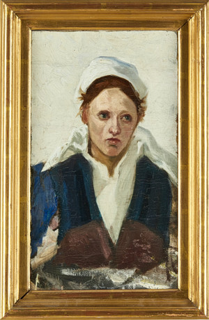 GARIBALDI LINDBERG (1863-1957), attributed to, Girl in national costume ...