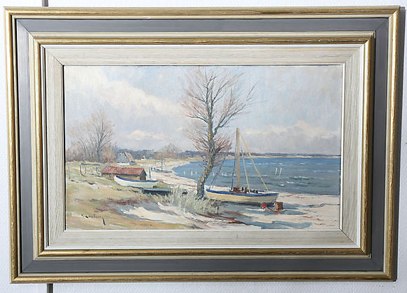 KARL LUNDBORG. Oil on canvas, "Bedding motif", signed K Lundborg. Art ...