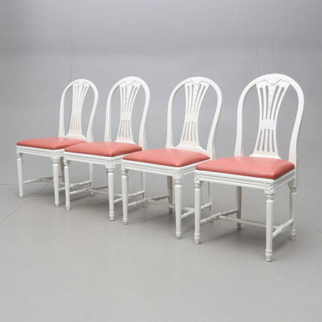 STOLAR, 4 st, gustaviansk stil, "Axet", 1900-talets andra hälft. Möbler ...