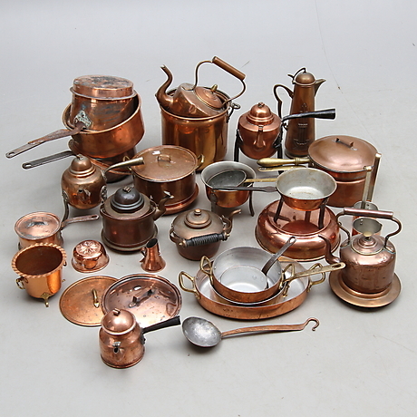 A Collection COPPER, 1800s / 1900s. Silver & Metals - Pewter, Brass ...