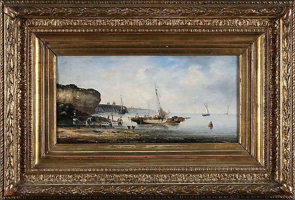 PIERRE JULIEN GILBERT (1783-1860). Coastal view in Brittany, oil on ...
