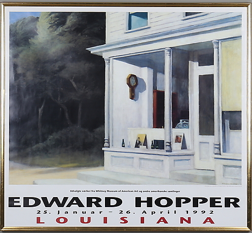 EDWARD HOPPER. Exhibition poster. Louisiana, Denmark, 25 January-26 ...