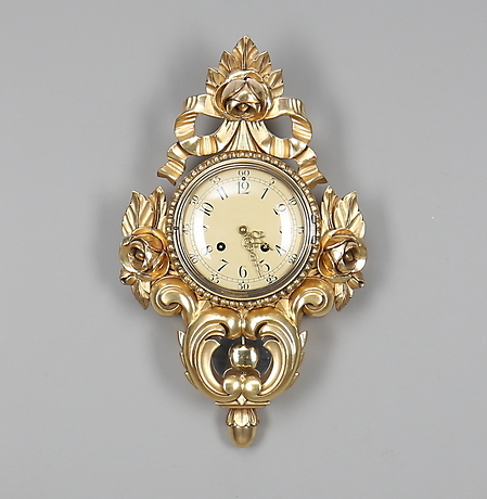 WALL CLOCK, rococo style. Clocks & Watches - Wall Clocks - Auctionet