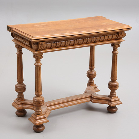 A Neo-Renaissance oak gaming table, first half of the 20th century ...