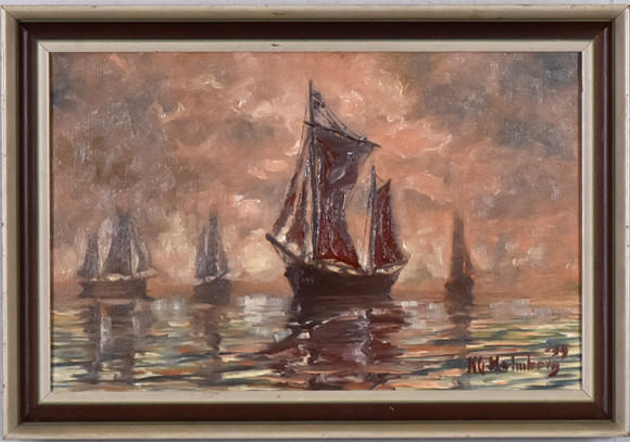 KARL GUSTAV HOLMBERG. Oil on panel. Art - Paintings - Auctionet