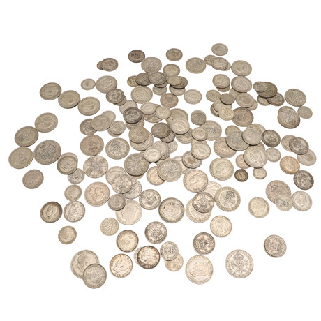 A QUANTITY OF PRE-DECIMAL COINAGE, 1920s - 40s. Coins, Medals & Stamps ...