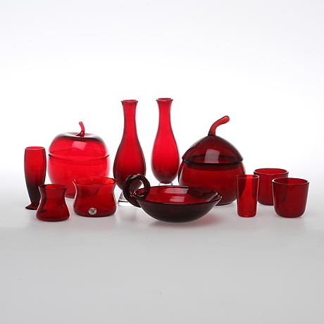 A Collection , 11 parts, glass, Reijmyre. Glass - Other - Auctionet