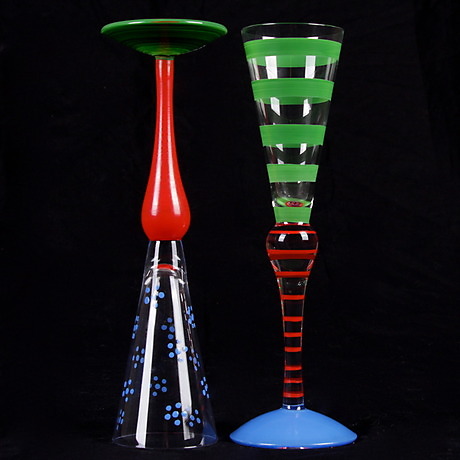 SNAPSGLAS, 2 pcs. "Clown", Anne Nilsson, Orrefors, signed. Glass ...