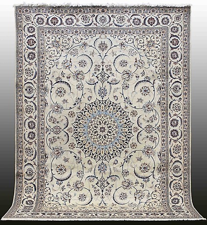 MATTA, Persisk, Nain med silkesinslag, 9la, (fine) 345 x 250 cm. Mattor ...