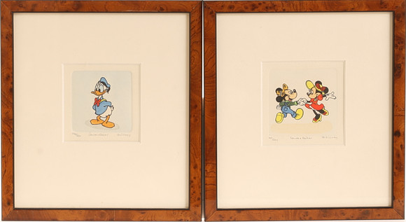 SOWA & REISER, etchings 2 pieces, Walt Disney, signed and numbered. Art ...