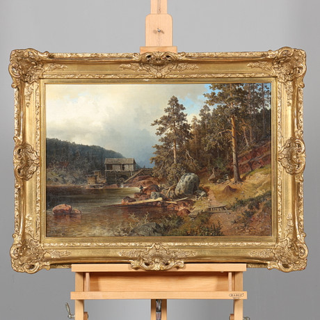 AXEL NORDGREN. OIL ON CANVAS, signed, dated 1861. Art - Paintings ...