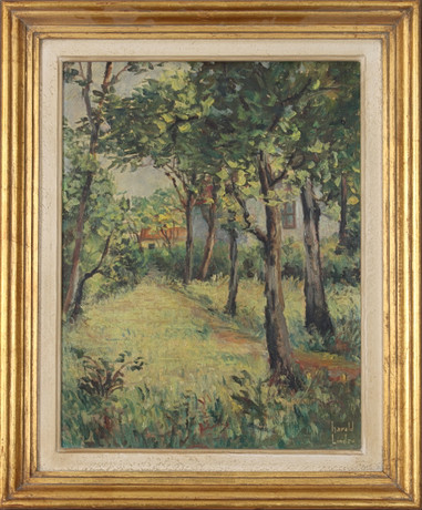 HARALD LINDER. Allé, oil on canvas, signed. Art - Paintings - Auctionet