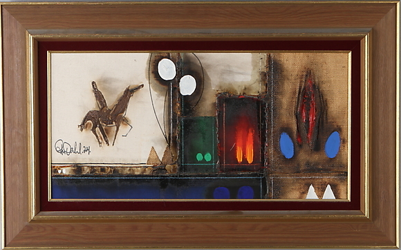 PER DAHL. Composition, mixed media, signed and dated. Art - Paintings ...