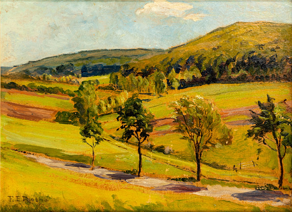 FRANZ EDUARD ROTHE (1887-1962). landskap. Konst - Måleri - Auctionet