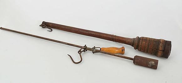 BESMAN, metall och trä, 2 stycken, 1800-1900-tal. Övrigt - Teknika ...