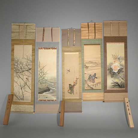 A set of 5 roller paintings, Japan. Art - Other - Auctionet