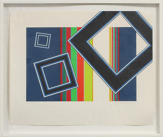 PETER FREUDENTHAL. Geometric composition, color lithograph, signed. Art ...