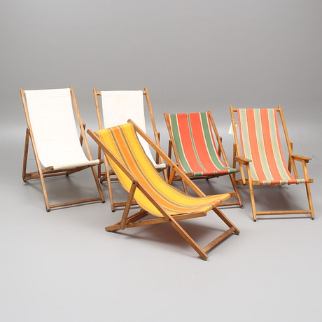 SUN CHAIRS, 5 pcs, 1950s/60s. Furniture - Garden - Auctionet