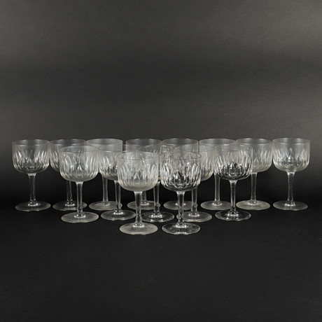 VINGLAS 15 stycken, modell "Ulle", 1900-talets mitt. Glas - Övrigt ...