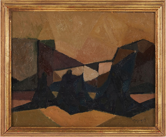 IVAR MORSING. Composición, óleo sobre tabla. Arte - Pintura - Auctionet