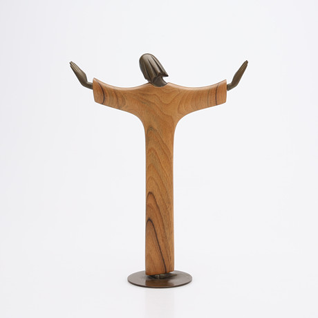 KARL HAGENAUER. SKULPTUR, BRONS & TRÄ, JESUS KRISTUS, WIEN, ÖSTERRIKE ...