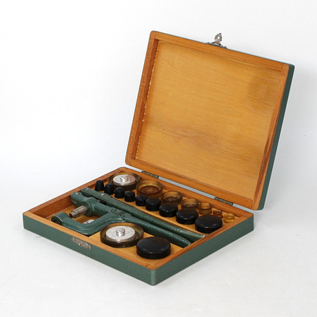 WATCHMAKER TOOL. PRESS “STELLA” WITH ACCESSORIES IN BOX. Miscellaneous ...