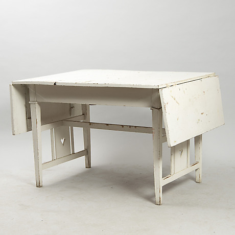 TABLE WITH FLAPS, painted white, early 20th century. Furniture - Tables ...