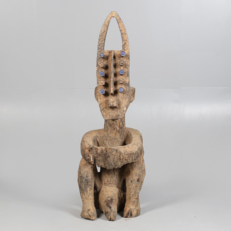 A LARGE GREBO KRU WARRIOR FUNERAL FIGURE, LIBERIA. Ethnographica ...