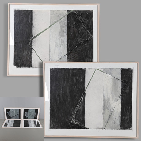 PATRICK GOURLEY (AMERICAN). FRAMED MIXED MEDIA PAINTINGS. Art - Other ...