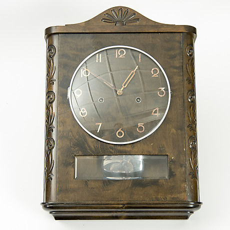 WALL CLOCK, birch, 1930s/1940s. Clocks & Watches - Wall Clocks - Auctionet