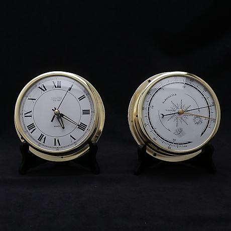 SHIP CLOCK and BAROMETER, brass, Landex, Royal Craft. Miscellaneous ...