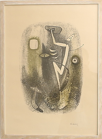 NILS WEDEL. Lithography, Composition. Signed. Art - Paintings - Auctionet