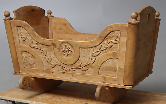 CRADLE, cut decor. Signed and dated -86. Swedish Folk Art - Furniture ...