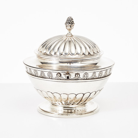 CLAES PETER HEDIN. Sockerskål med lock, silver, empirestil, Jönköping ...
