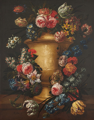 JEAN-BAPTISTE BOSSCHAERT (1667-1746). Kukkainen asetelma. Taide ...