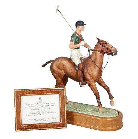 A ROYAL WORCESTER LIMITED EDITION MODEL OF HRH THE DUKE OF EDINBURGH ...
