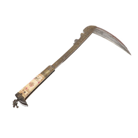 AN AFGHAN FOLDING LOHAR KNIFE WITH BONE MOUNTED HILT. Weapons ...