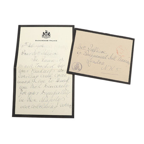 GEORGE V (1865-1936), KING OF THE UNITED KINGDOM. A letter of mourning ...