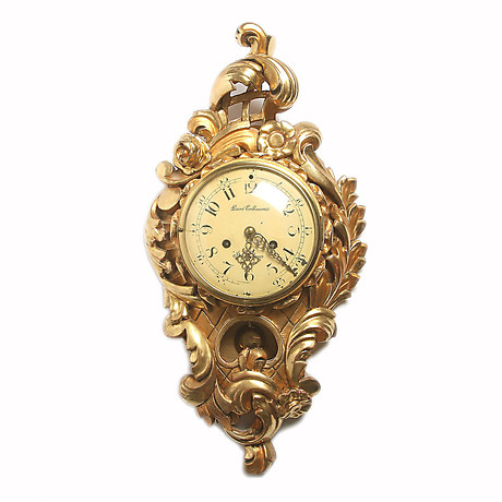 PENDULO DE PARED, estilo rococó. Lars Erikson. Principios del siglo 20 ...
